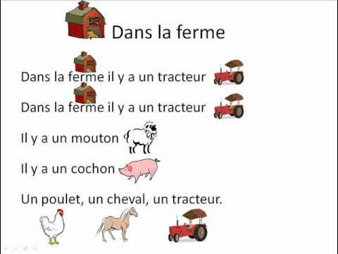 Dans la ferme - French lesson and song - YouTube