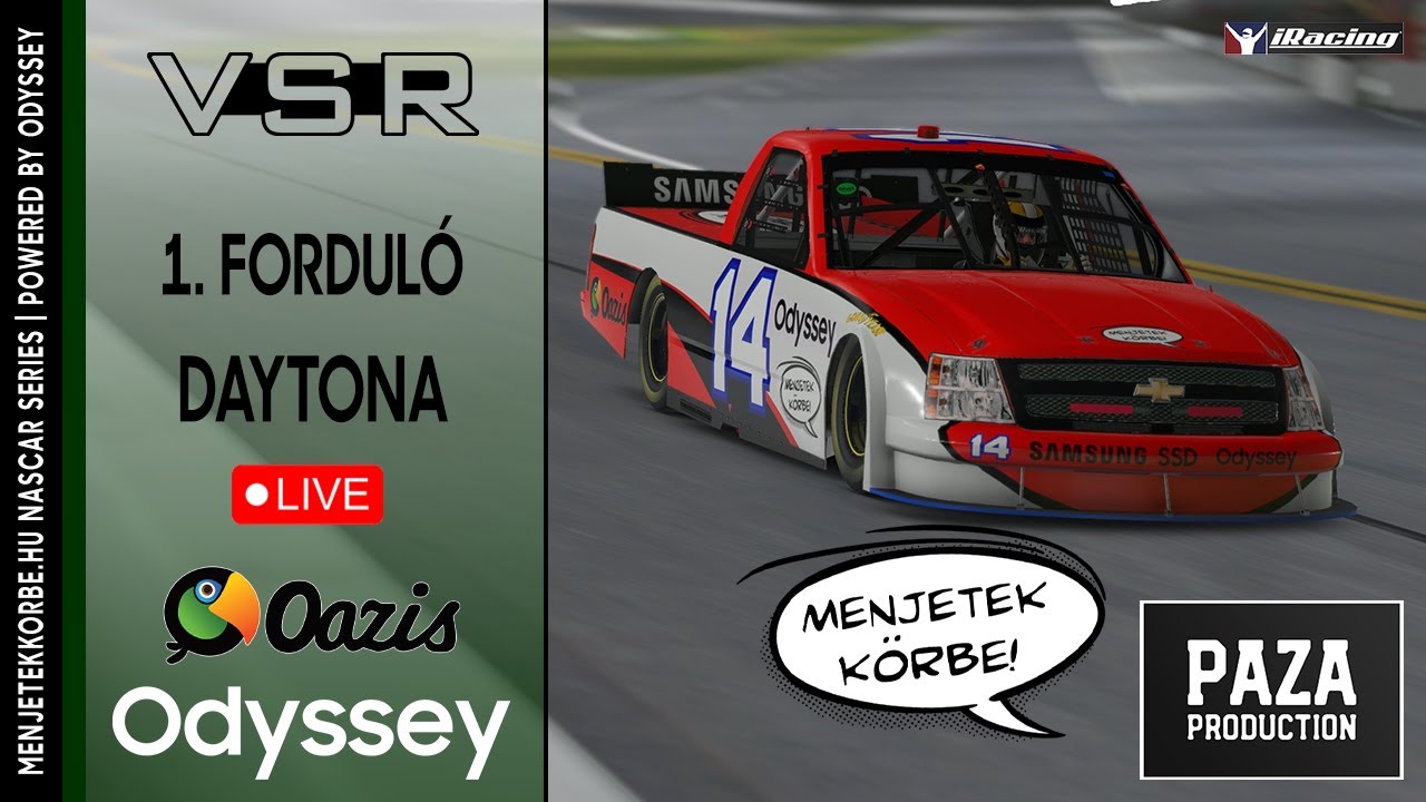 menjetekkorbe.hu NASCAR Series | Powered by Odyssey - 1. forduló - LIVE ...