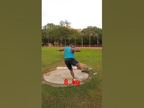 shot put throw #shorts #8kg - YouTube