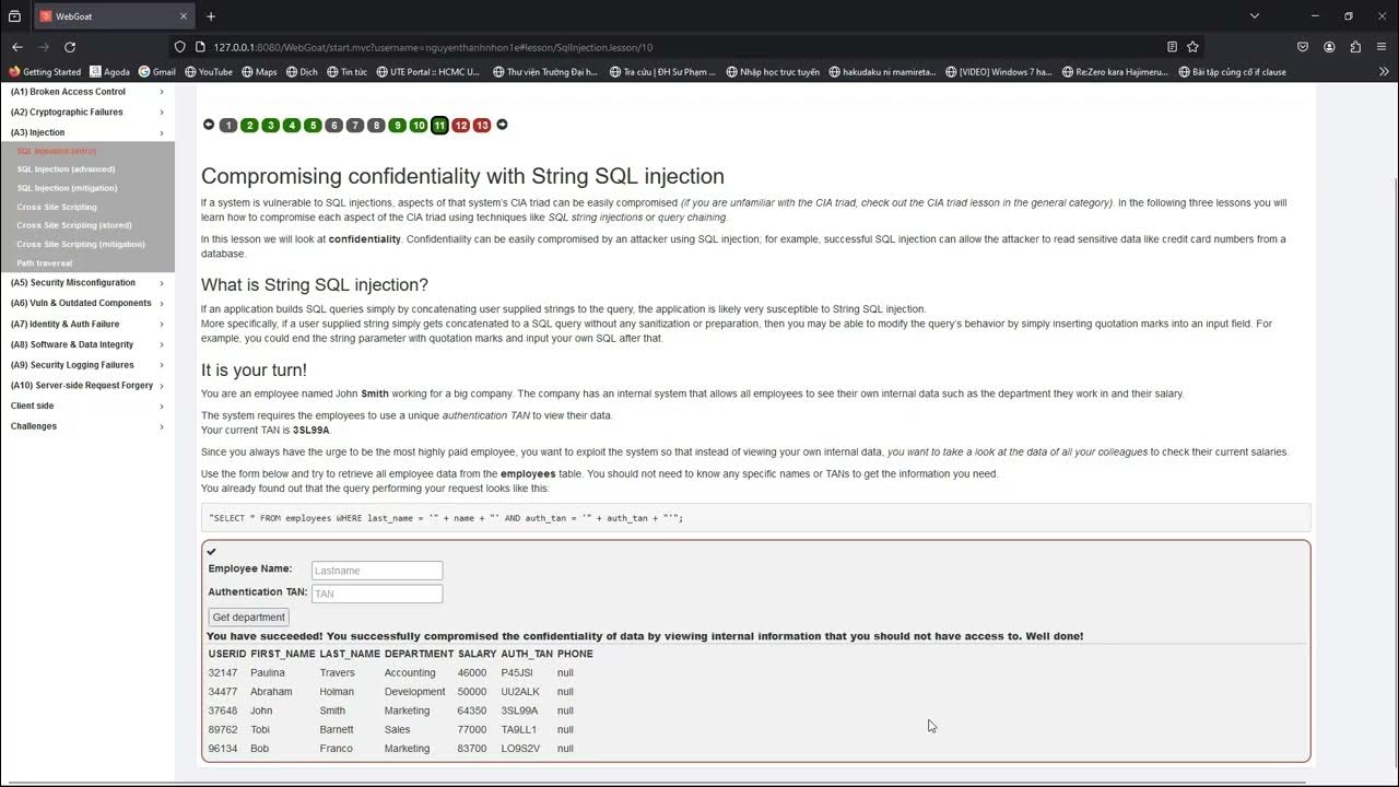 (A3) SQL Injection (intro) - YouTube