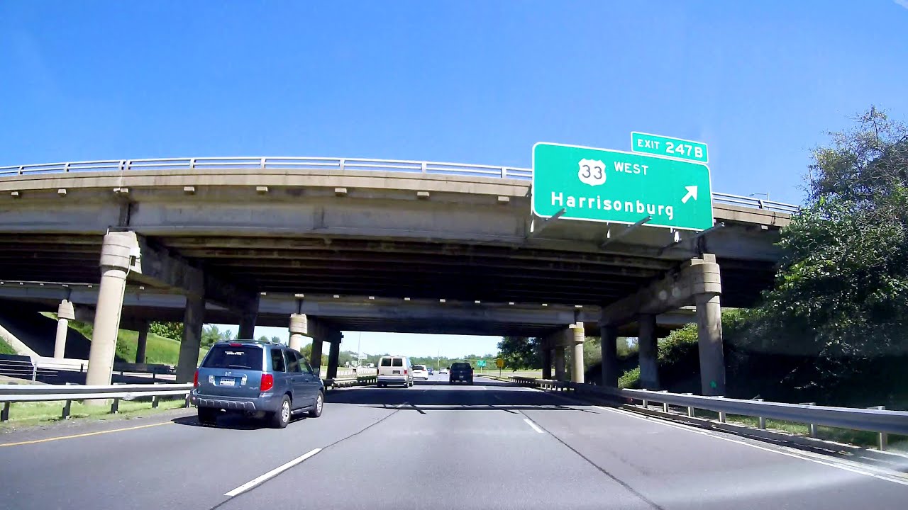 Harrisonburg Bypass Northbound (I-81 Northbound in Virginia, Exits 243 ...