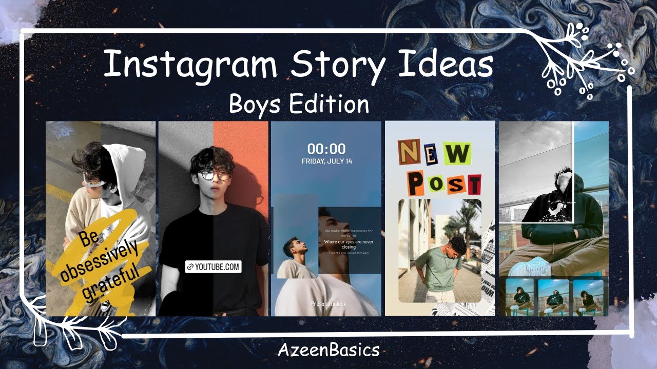 Instagram story ideas for boys | Ig Stories Ideas |Azeenbasics - YouTube