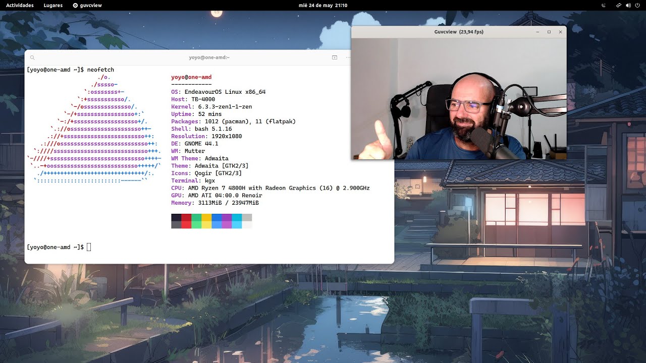Instalé EndeavourOS Gnome y lo Gnomicé aún más dejándolo como un Gnome ...