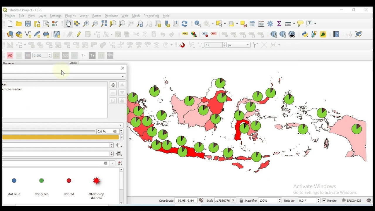 QGIS Tematik pie chart (SIG 27) - YouTube