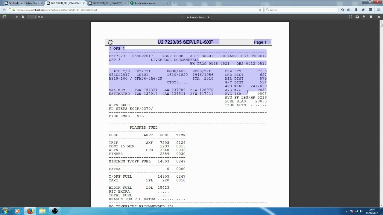 How To Read Operational Flight Plans - YouTube