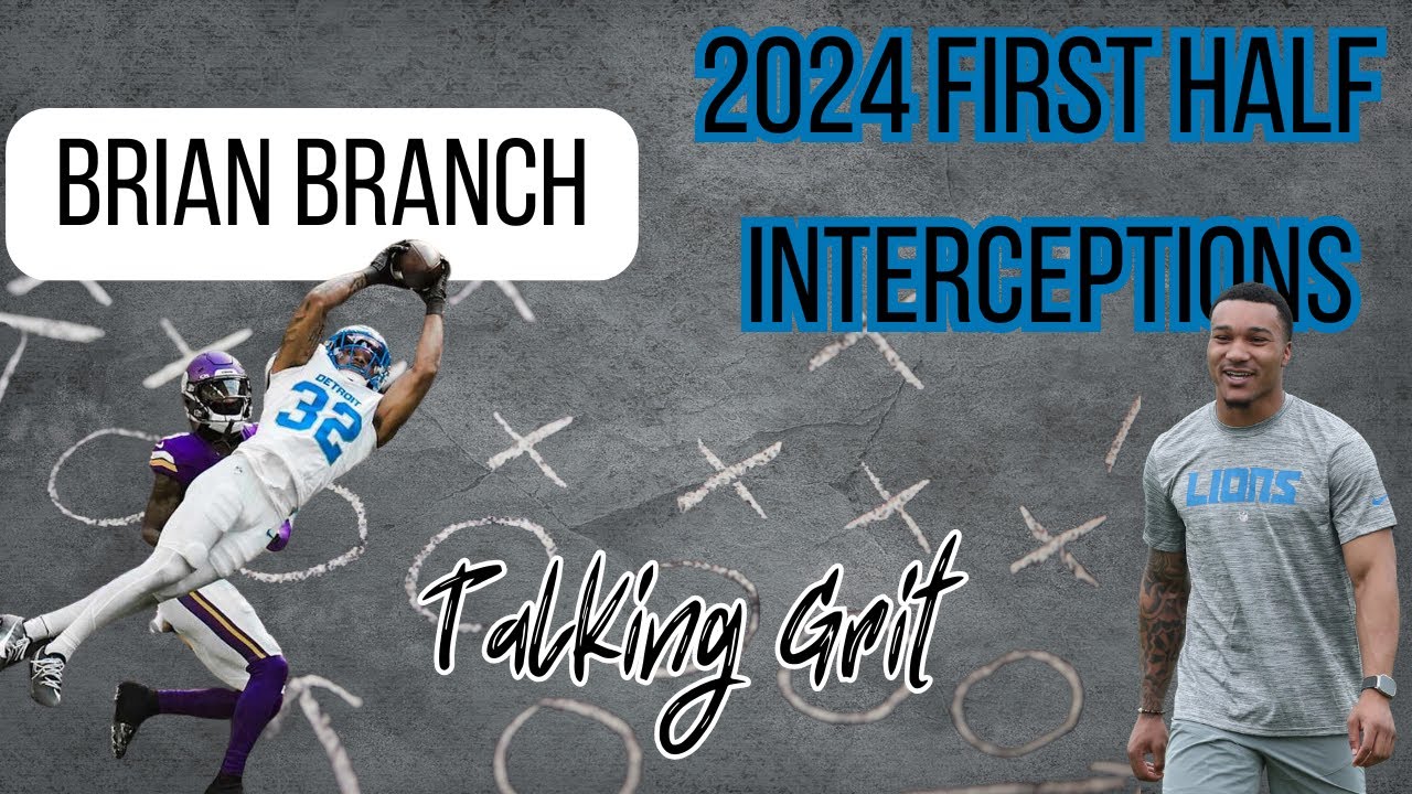 Watch all of Brian Branch's INT in the first half of the 2024 NFL ...