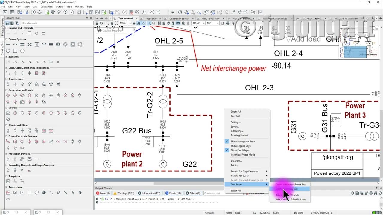 Creating a Summary Box for load flow results using DIgSILENT ...