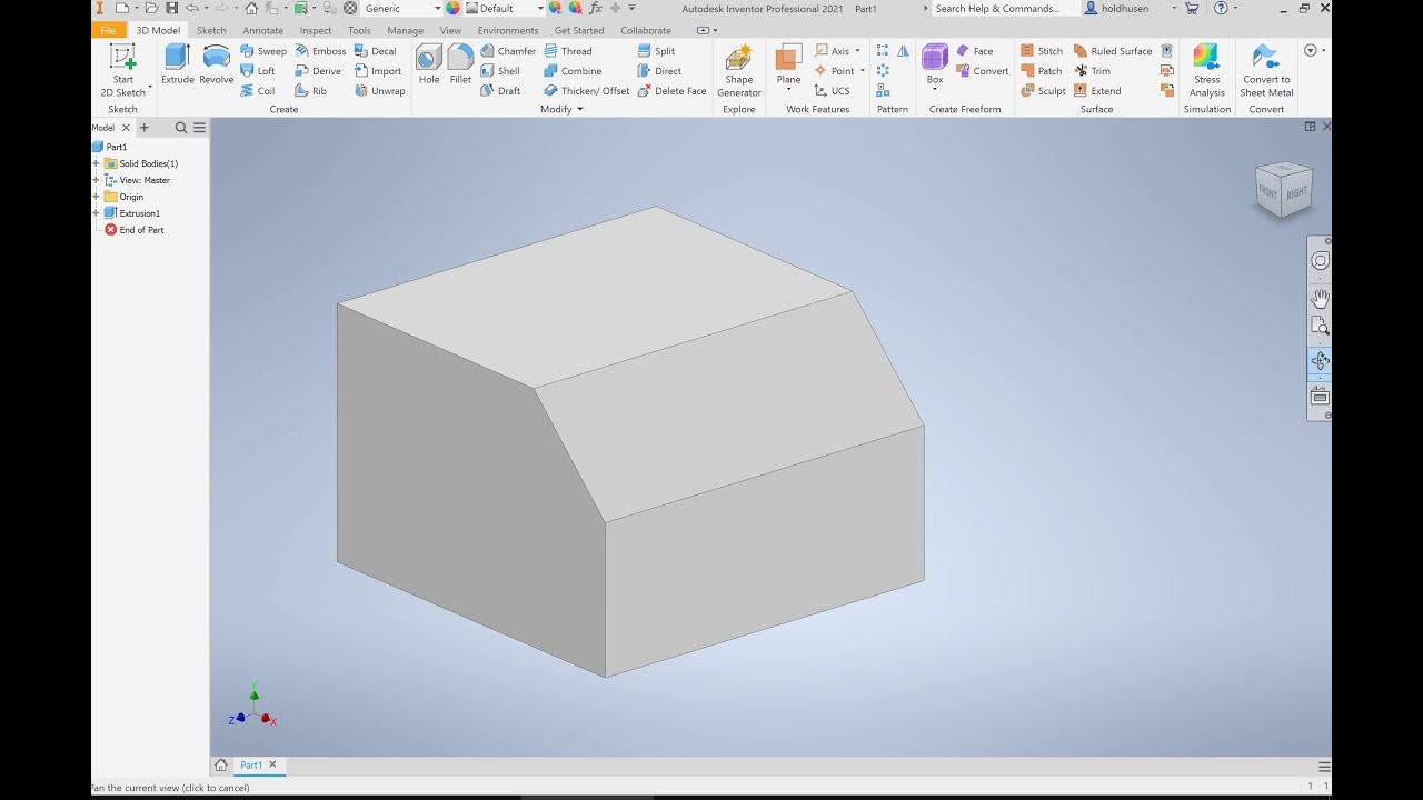 Inventor - Chapter 7 - Parametric Modeling Fundamentals - YouTube