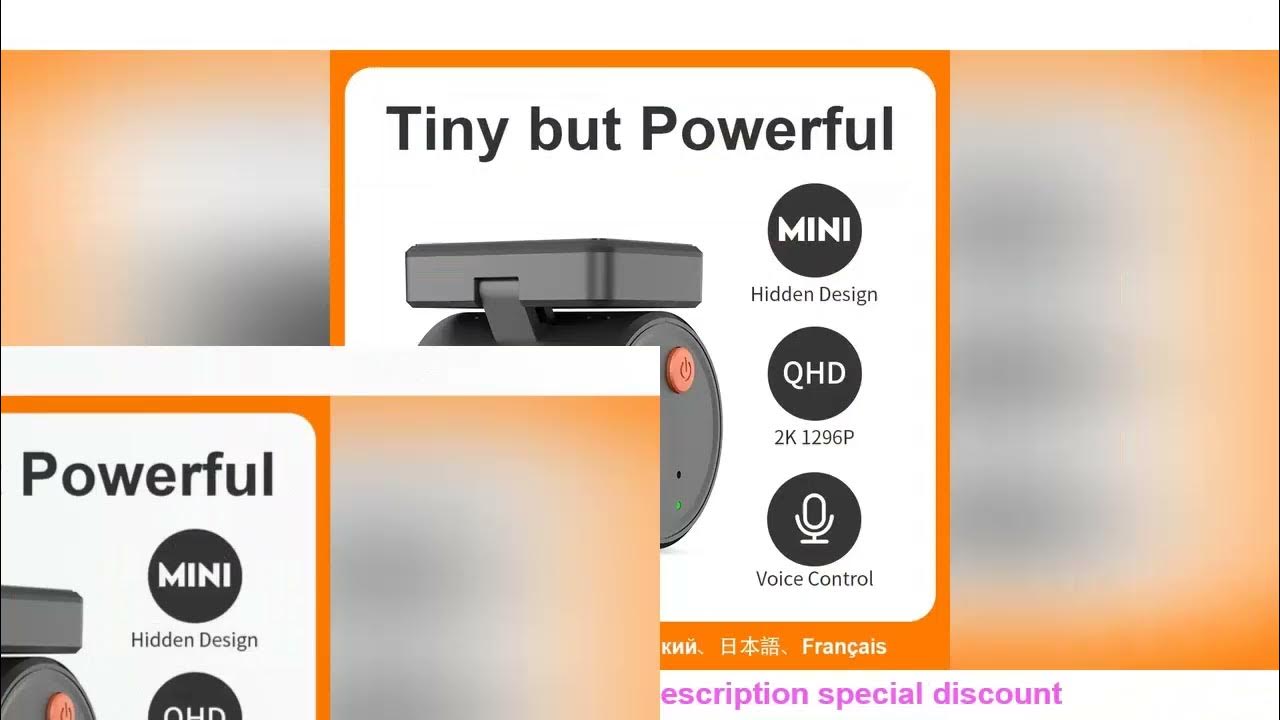 2K Dash Camera For Cars DVR KAWA Dash Cam MINI 3 Video Recorder Emergency Voice Control Night ...