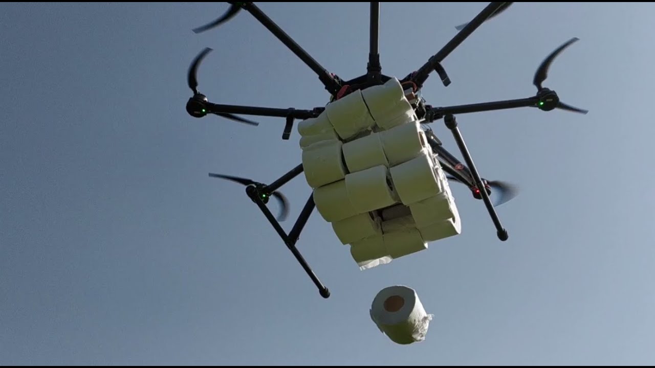 TOILET PAPER DRONE - YouTube