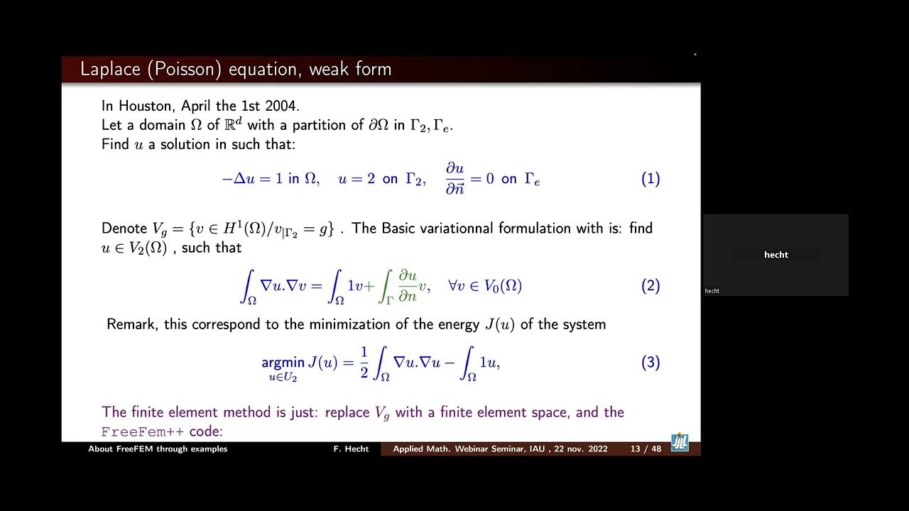 Frédéric Hecht, Sorbonne Un. & Inria - Paris, France. - YouTube