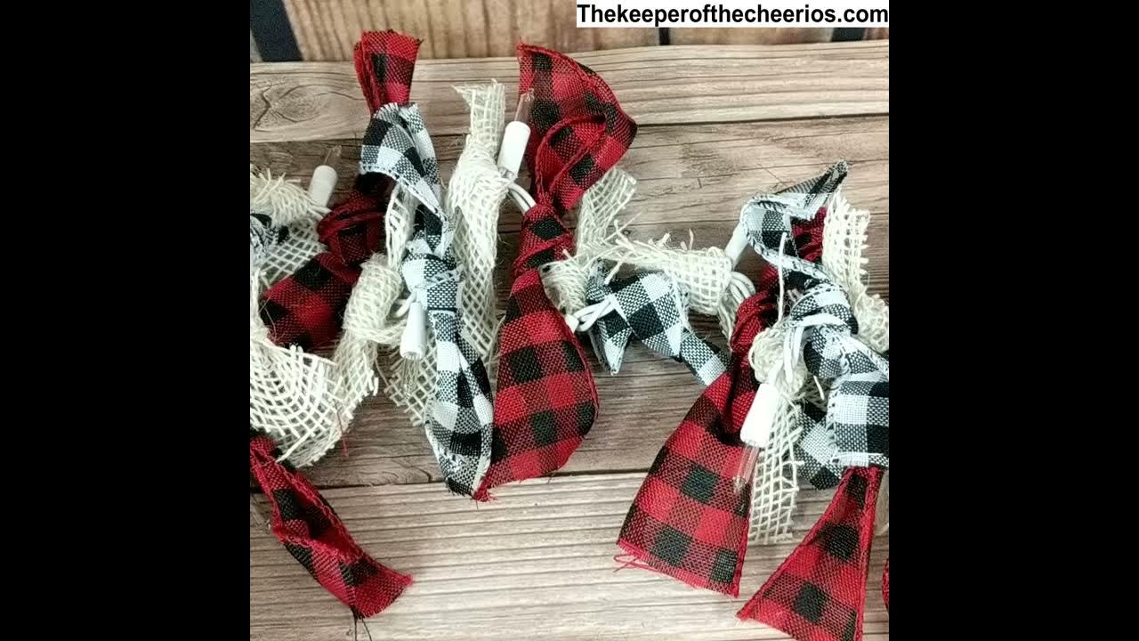 DIY Buffalo Plaid Light Up Garland - YouTube