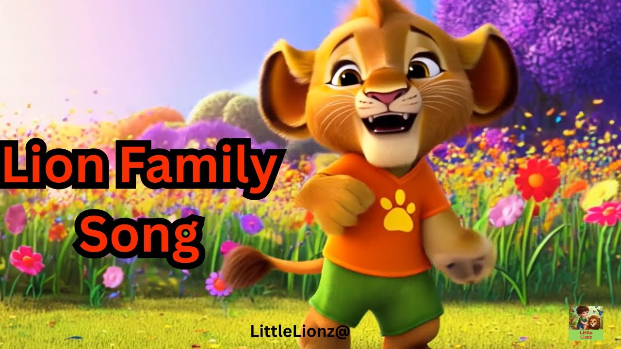 🦁3D Lion Family Song & Cartoon | English Rhyme & Poem for Kids | Fun ...