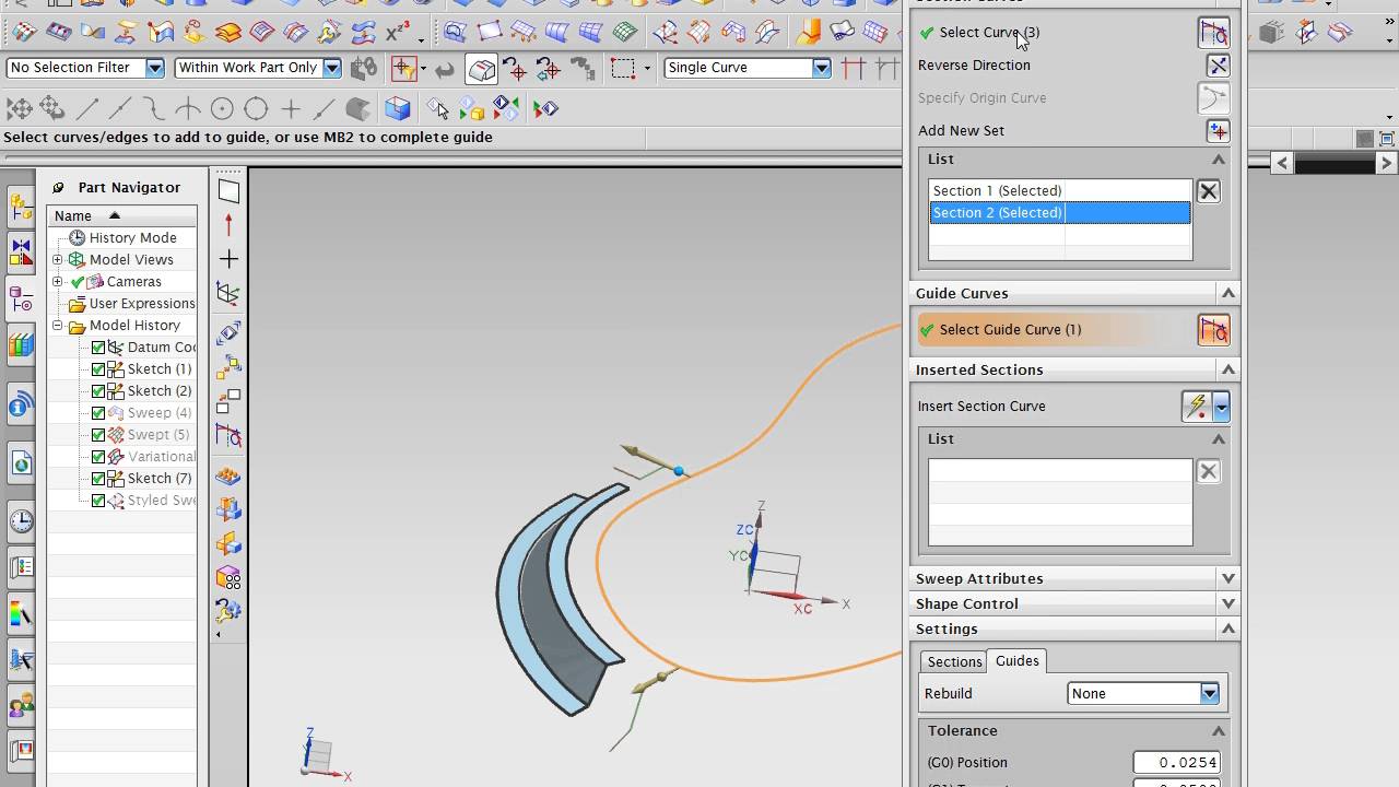 siemens nx türkçe eğitim ders - styled sweep - şekilli süpürme - sessiz ...