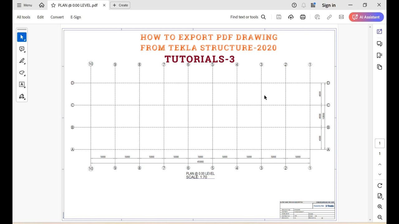 LESSON -03 | PROJECT- 01 | HOW TO EXPORT PDF DRAWING FROM TEKLA STRUCTURE-2020 - YouTube