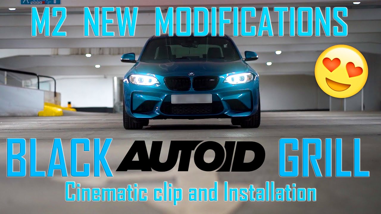 BMW M2 NEW Black AutoID Grill - Cinematic clip and Installation. - YouTube