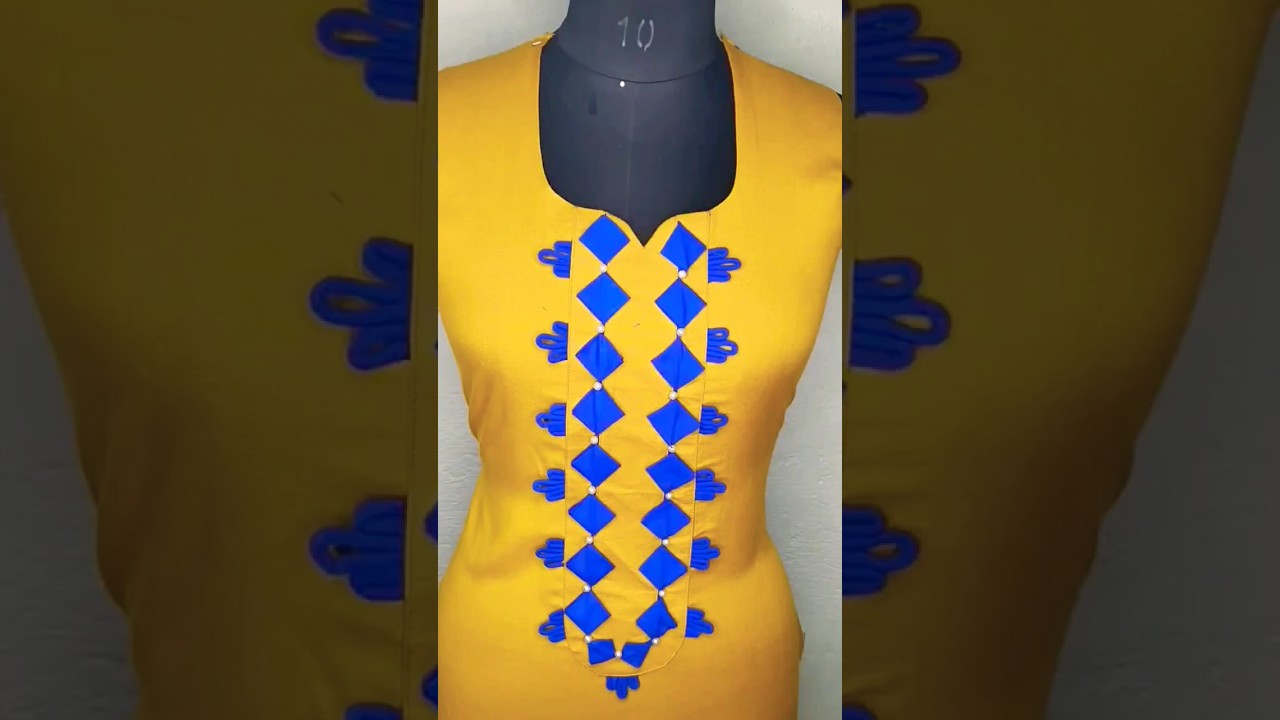 DIY Beautiful Neck design 😍 #design #diy #tutorial #neckdesign - YouTube
