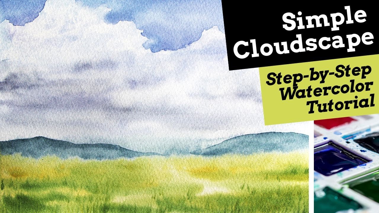 Watercolor Simple Nature Scene for Beginners - YouTube