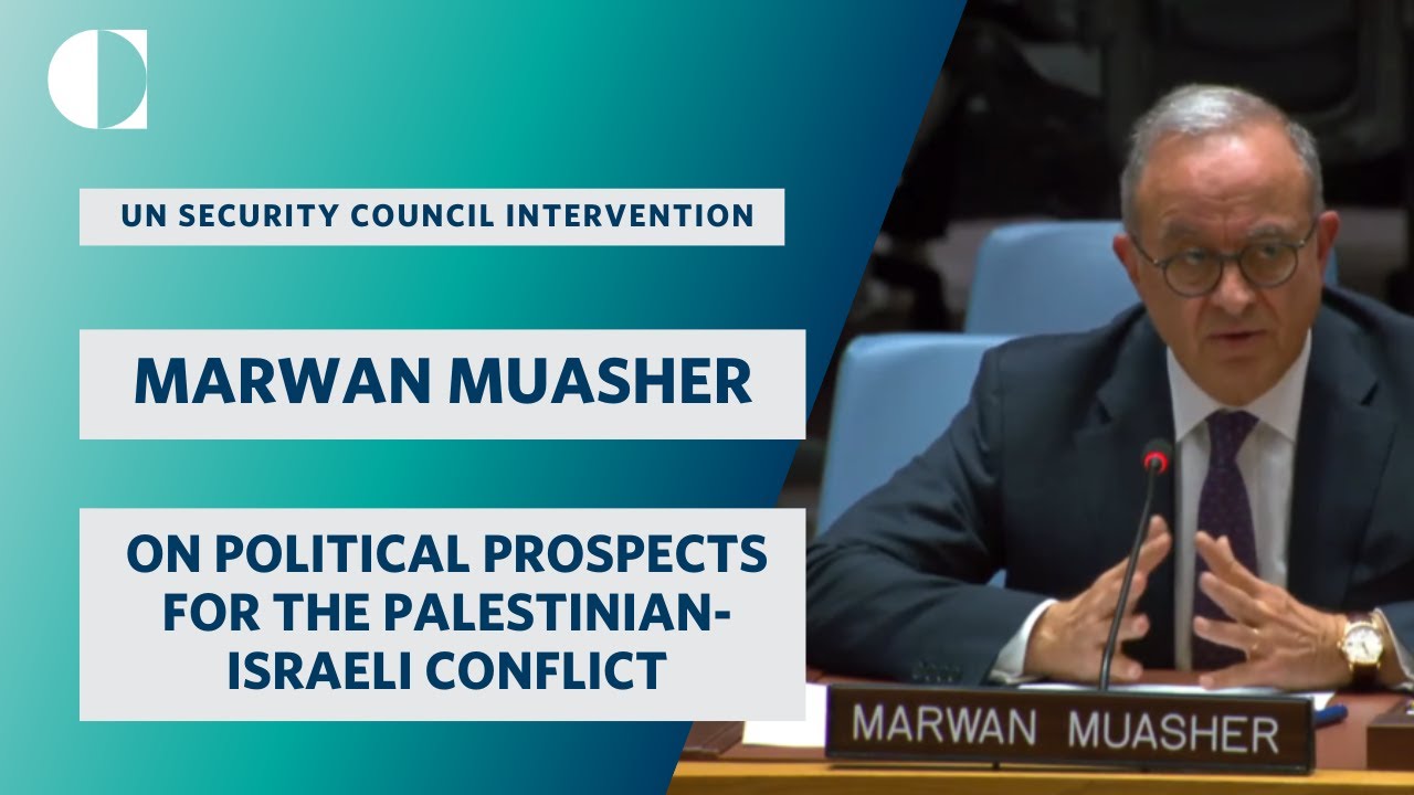 Marwan Muasher addresses UN Security Council - YouTube