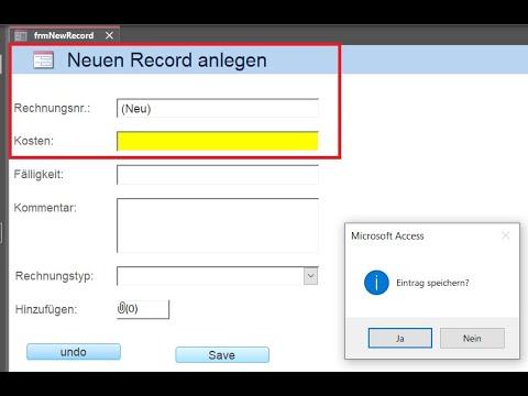 5 Minuten MS Access: Textbox - Pflichtfelder farblich hinterlegen + Download - YouTube
