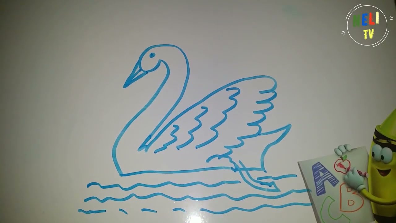 Si te vizatojm nje SHOTË ne ujë shum leht - How to draw a DUCK in water ...
