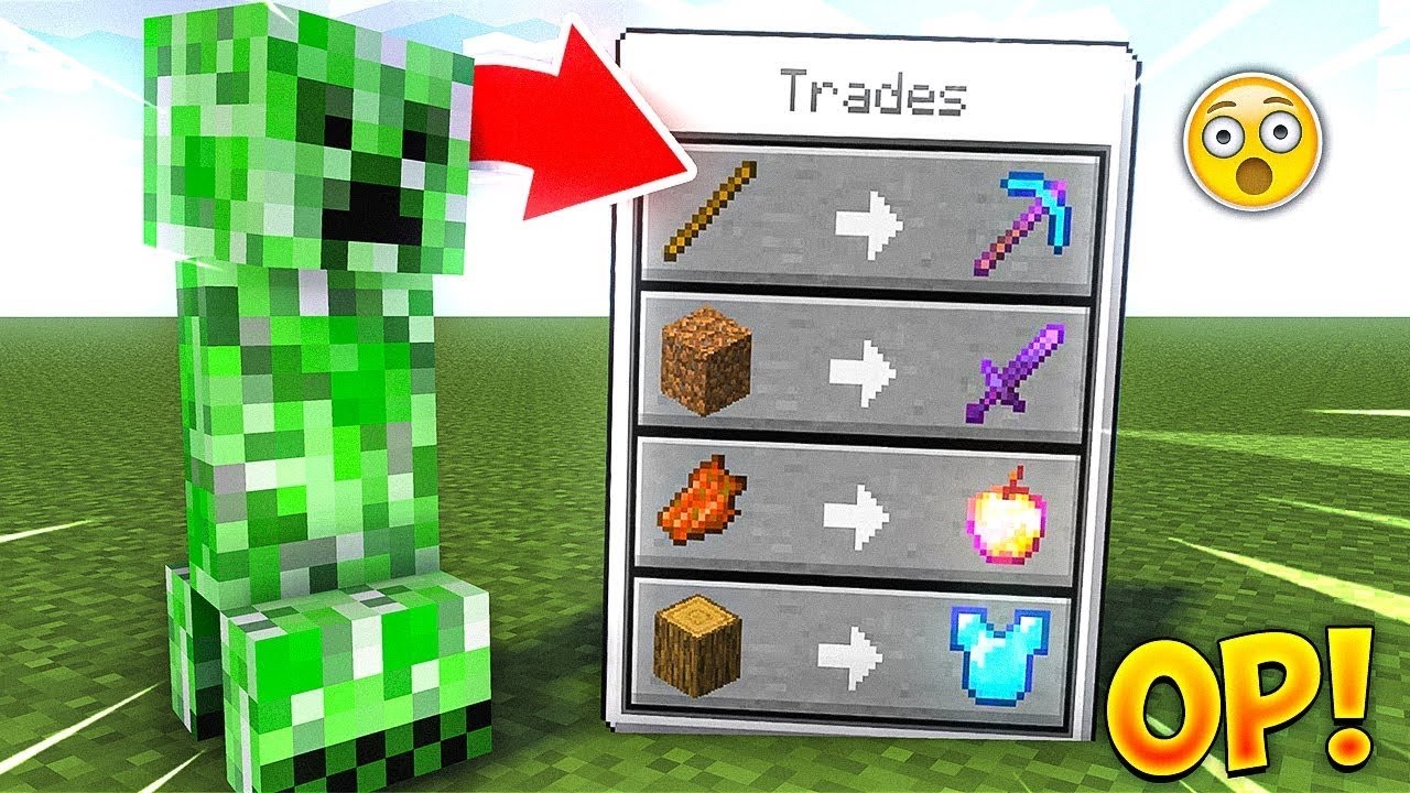Minecraft, but MOBS TRADE OP ITEMS!! - YouTube