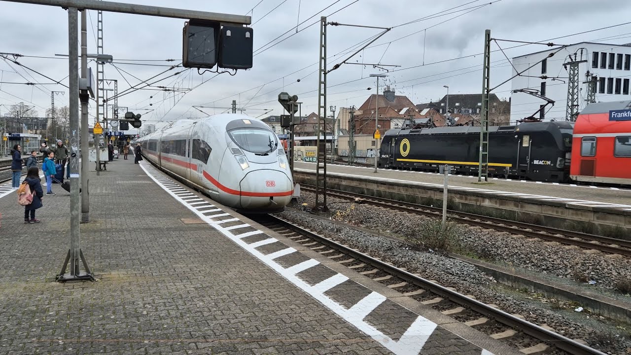 ICE 9591 mit ICE3 Velaro D in Frankfurt(Main)Süd - YouTube