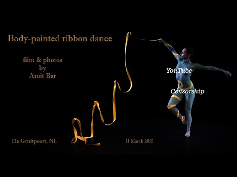 Art video: Ribbon dance body painting by Amit Bar.  EDSA content.