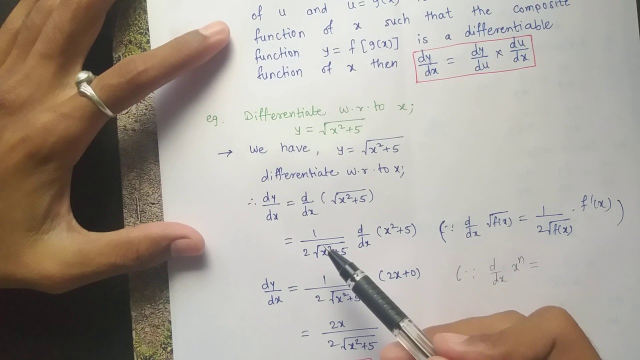 Derivative of composite functions - YouTube