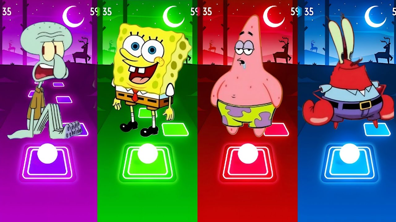 Spongebob Exe 🆚 Sandy Cheeks Exe 🆚 Squidward Exe 🆚 Mr Krabs Exe 🎶 Tiles ...