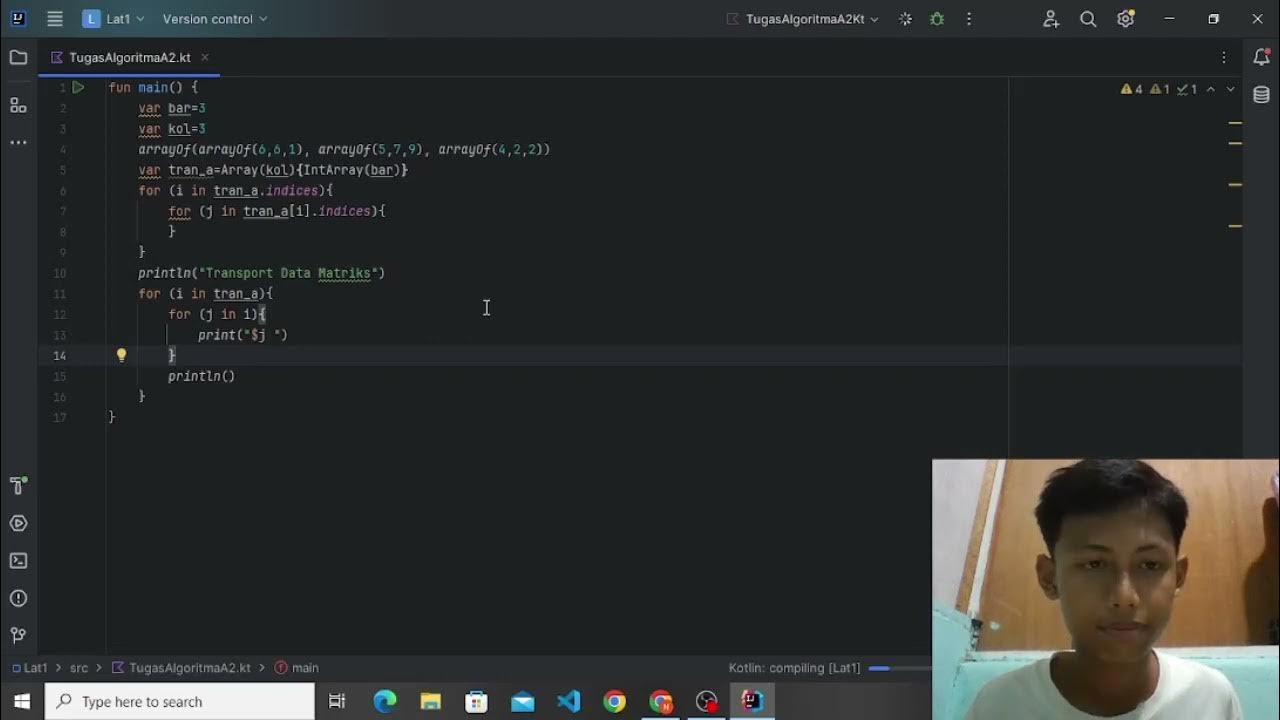 Transport Data Matriks Menggunakan Intellij Idea 2023 Dengan Kotlin - YouTube