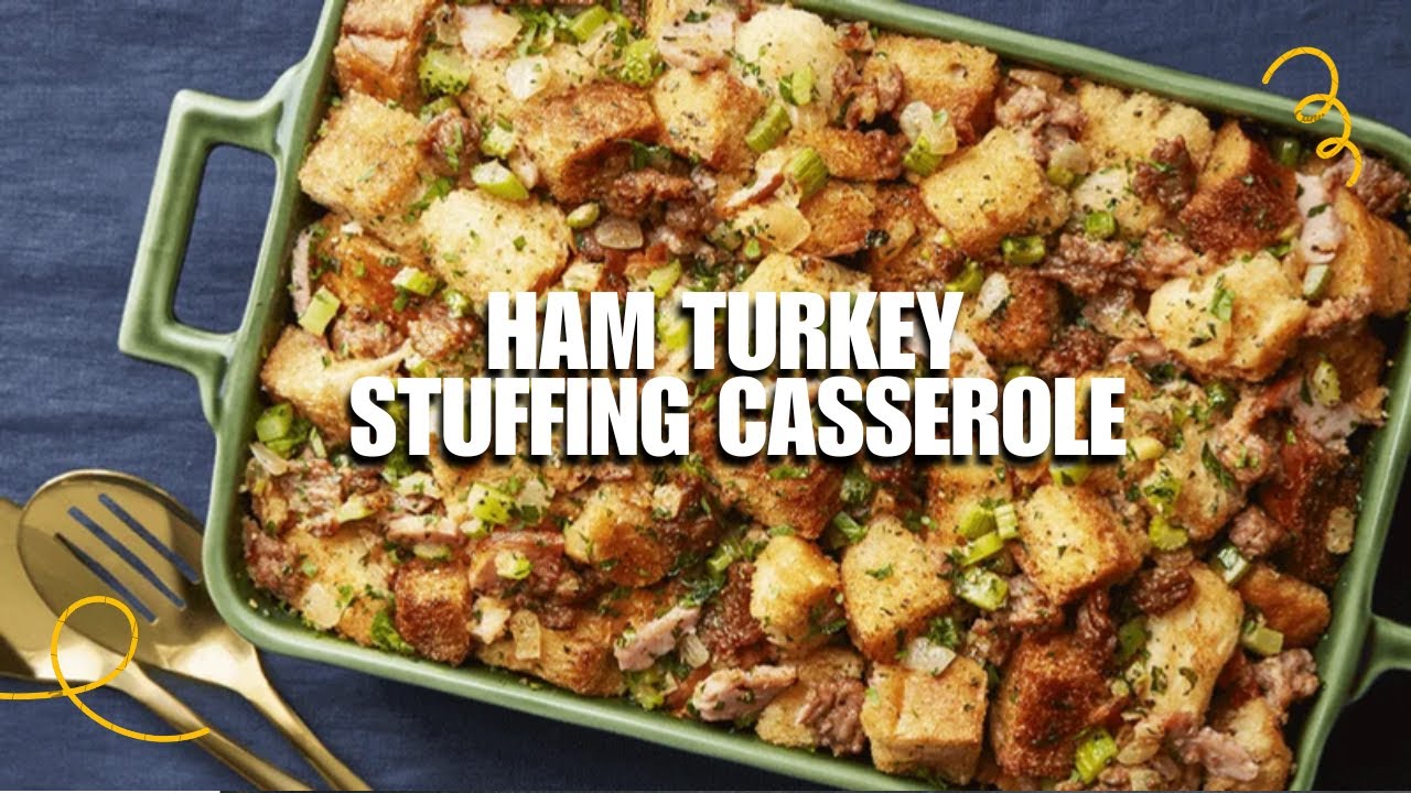 Ham, Turkey & Stuffing Casserole | Easy Leftover Holiday Recipe - YouTube