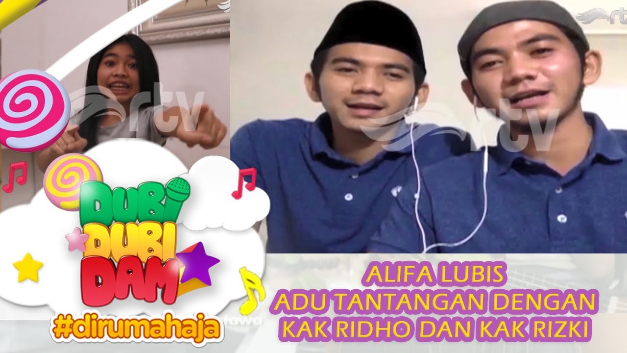 Alifa Lubis adu tantangan dengan Kak Ridho dan Kak Rizki - Dubi Dubi ...