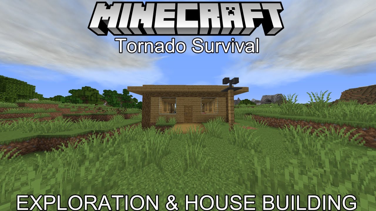 Minecraft Tornado Survival (Localized Weather Mod) S1 EP1 - YouTube