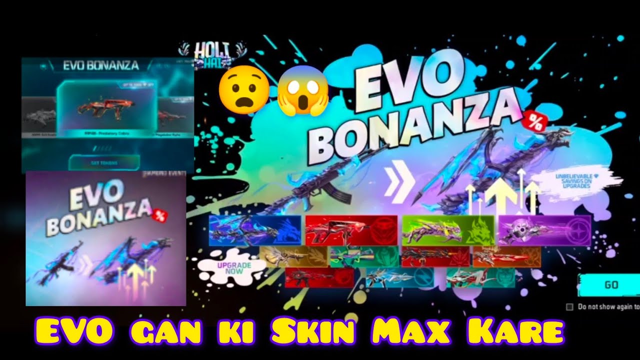 EVO gan ki skin ko Max kaise kare Evo gan skin Max kaise hogi free fire viral video free fire ...