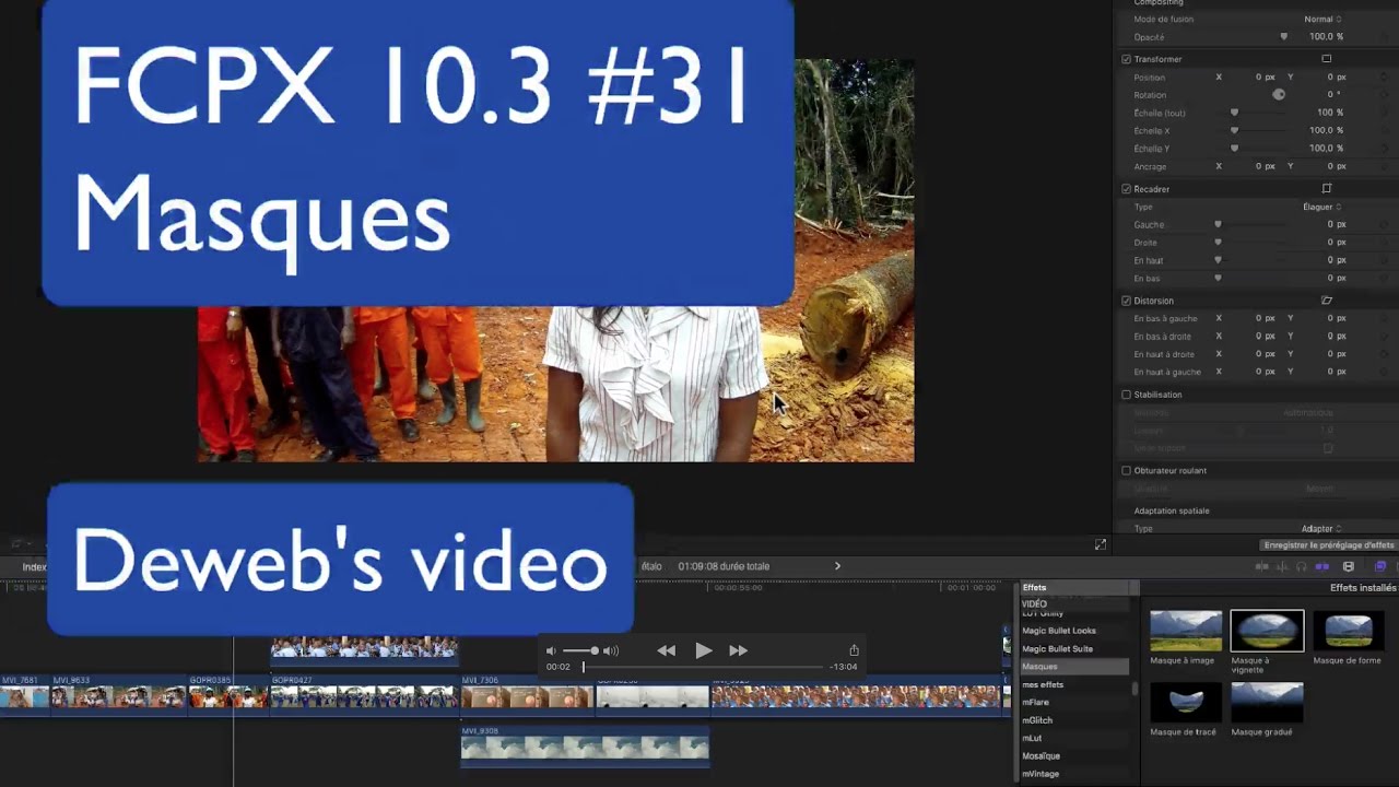 FCPX 10.3 #31 Utiliser les masques. - YouTube