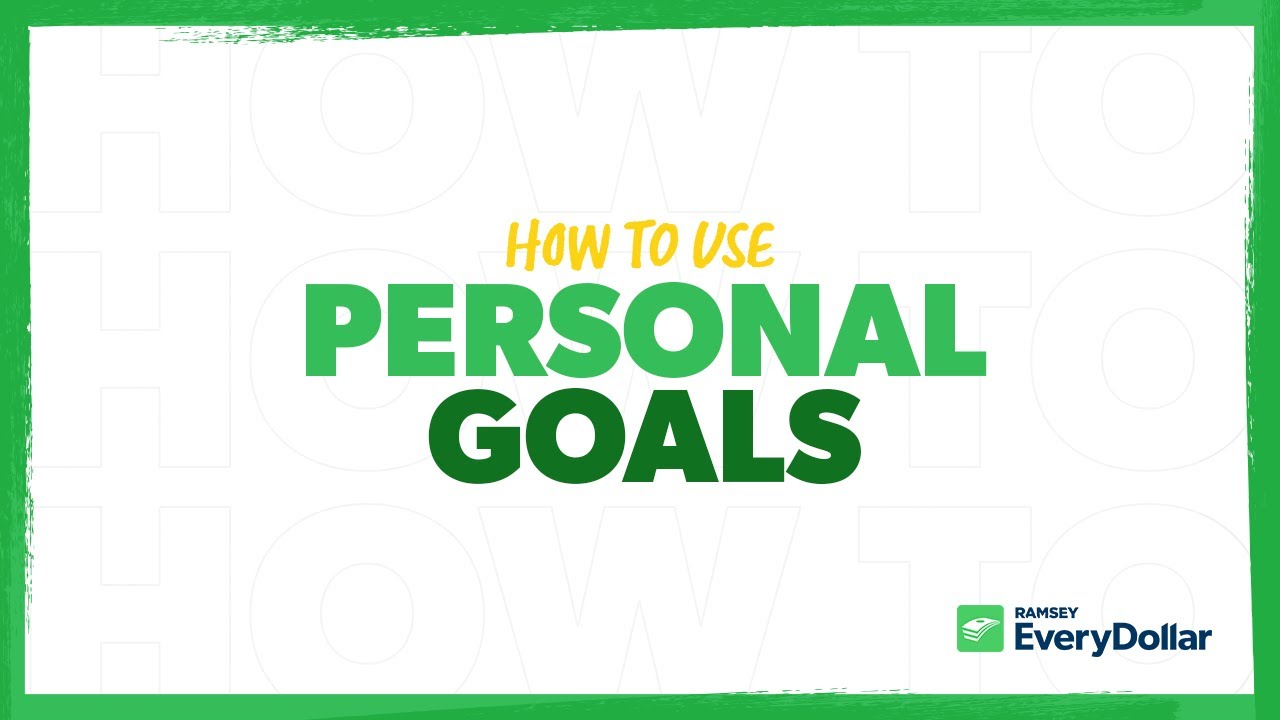 How to Set Up Personal Goals in EveryDollar - YouTube