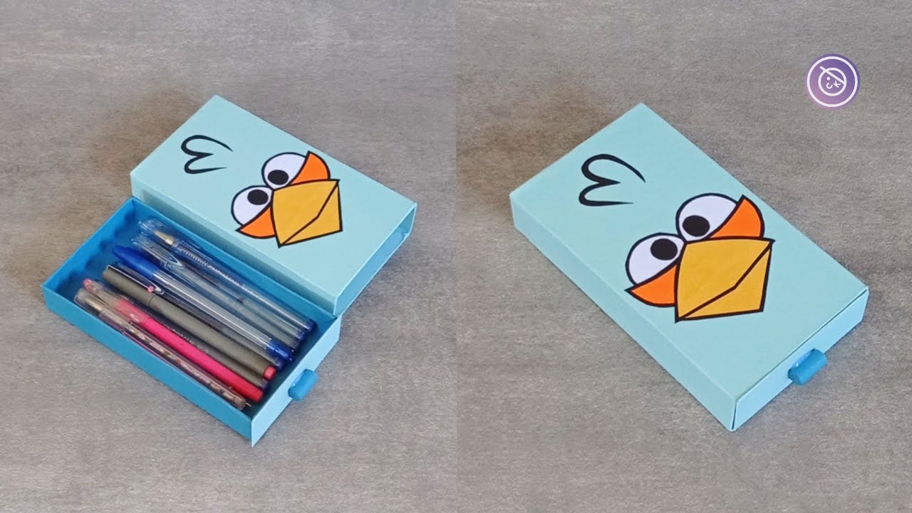 Angry Birds Blue Pencil Case Cardboard DIY | Kerajinan Tangan Kotak ...