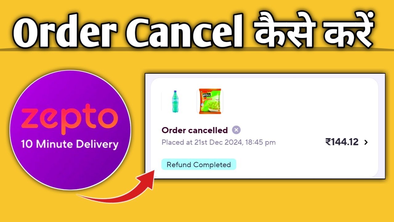 zepto order cancel kaise kare / how to cancel zepto order / zepto - YouTube