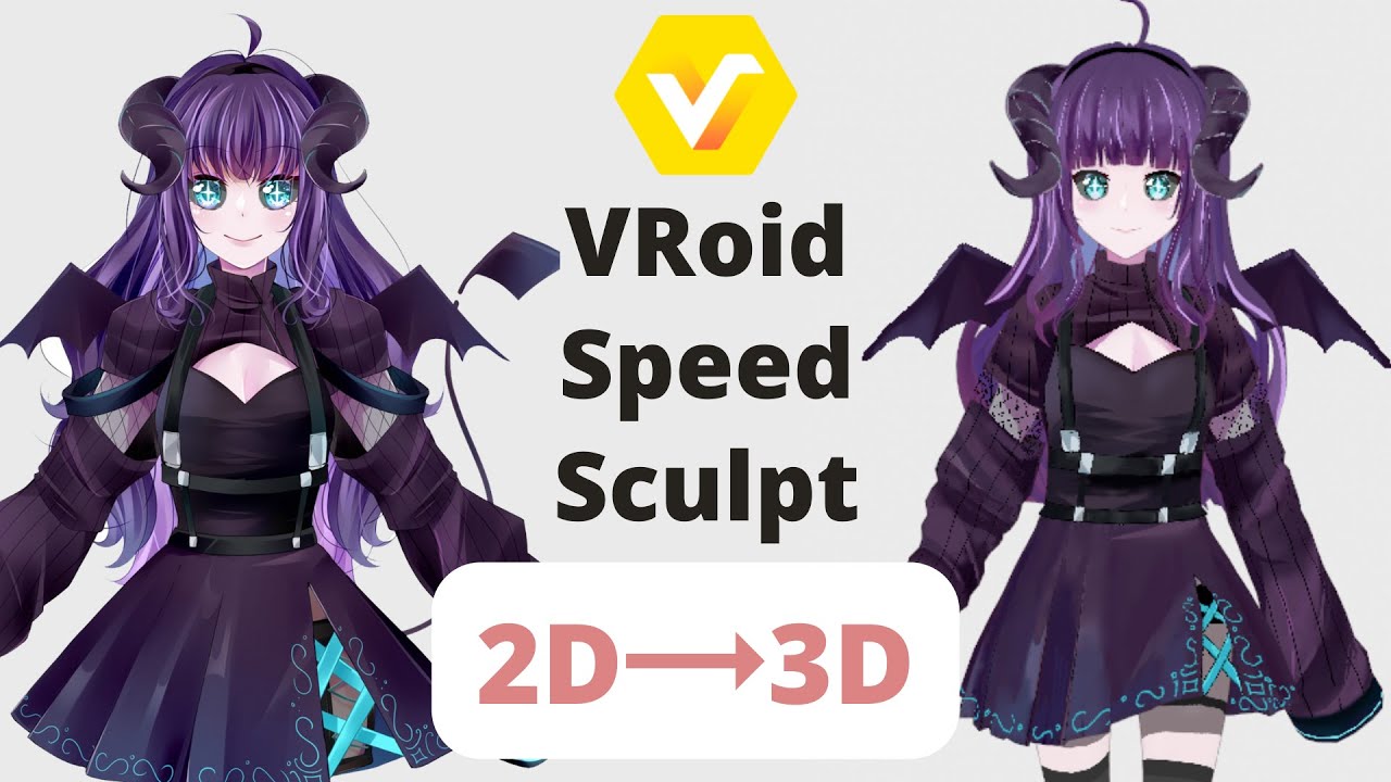 【Vroid Studio】Speed paint Hani | 2D Vtuber to 3D | #vtuber 【Moe Bun】#speedsculpt #Vroid Studio ...