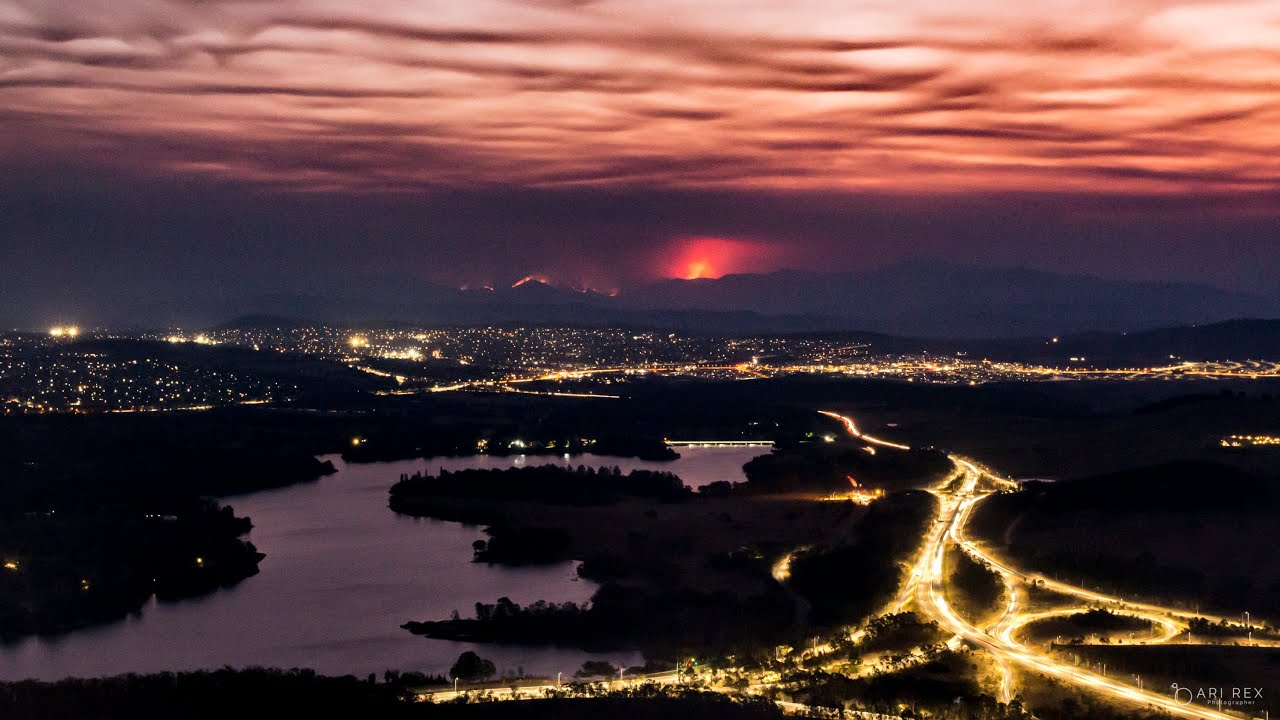 Timelapse of Orroral Bushfire 4k (Canberra 3-4th February 2020) - YouTube