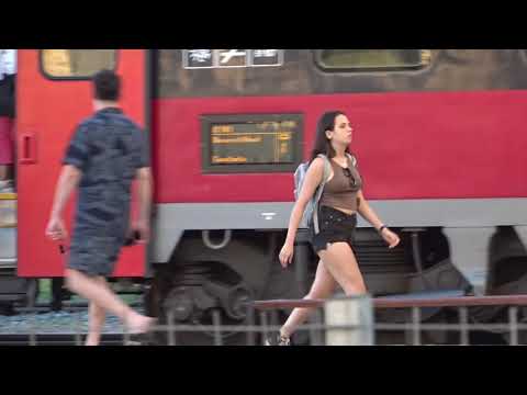 Powerful Diesel Locomotive in Action CFR Class 60 Maneuvering Double Decker Trains in Constanța