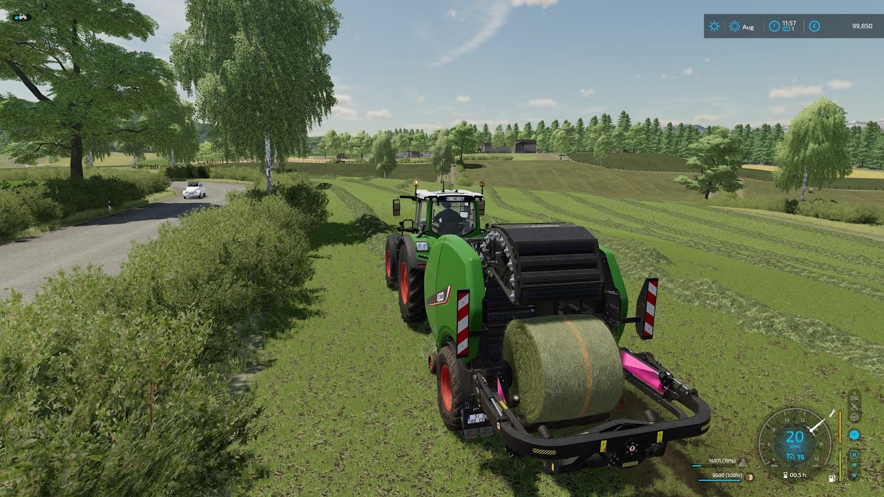 FS 22 TVTOF (Organic Farmer) * 2 * Alfalfa Hay Bales (Time-Lapse) - YouTube