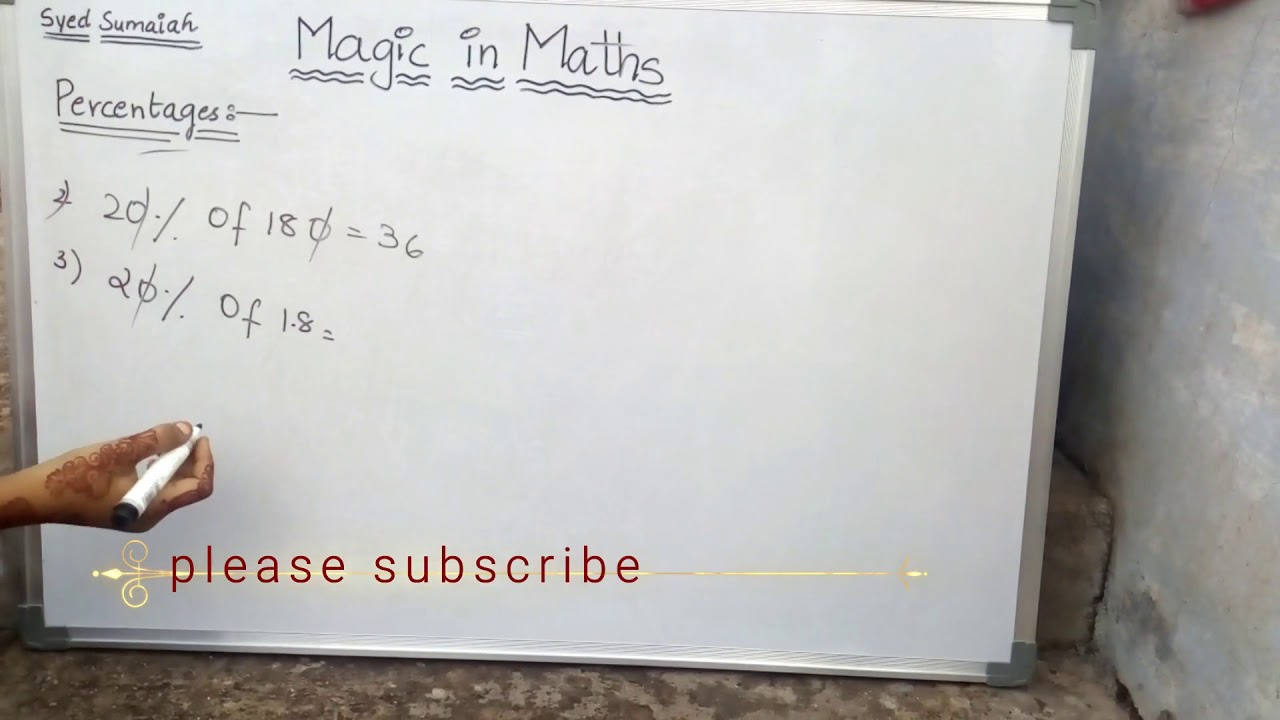 how to calculate percentages. easy to find.( magic in maths) - YouTube