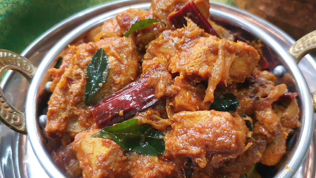 KERALA STYLE Chicken Varuval with Shredded coconut - YouTube