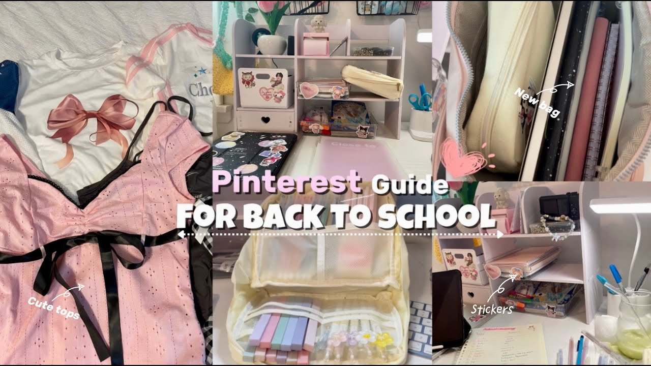 *ULTIMATE Pinterest guide for BACK TO SCHOOL!👩🏻‍💻𐙚‧₊˚📒₊🎧♡packages, cute ...
