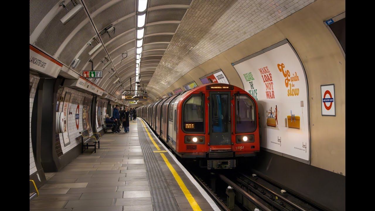 London Underground Central line trains at Lancaster Gate 31/3/24 - YouTube