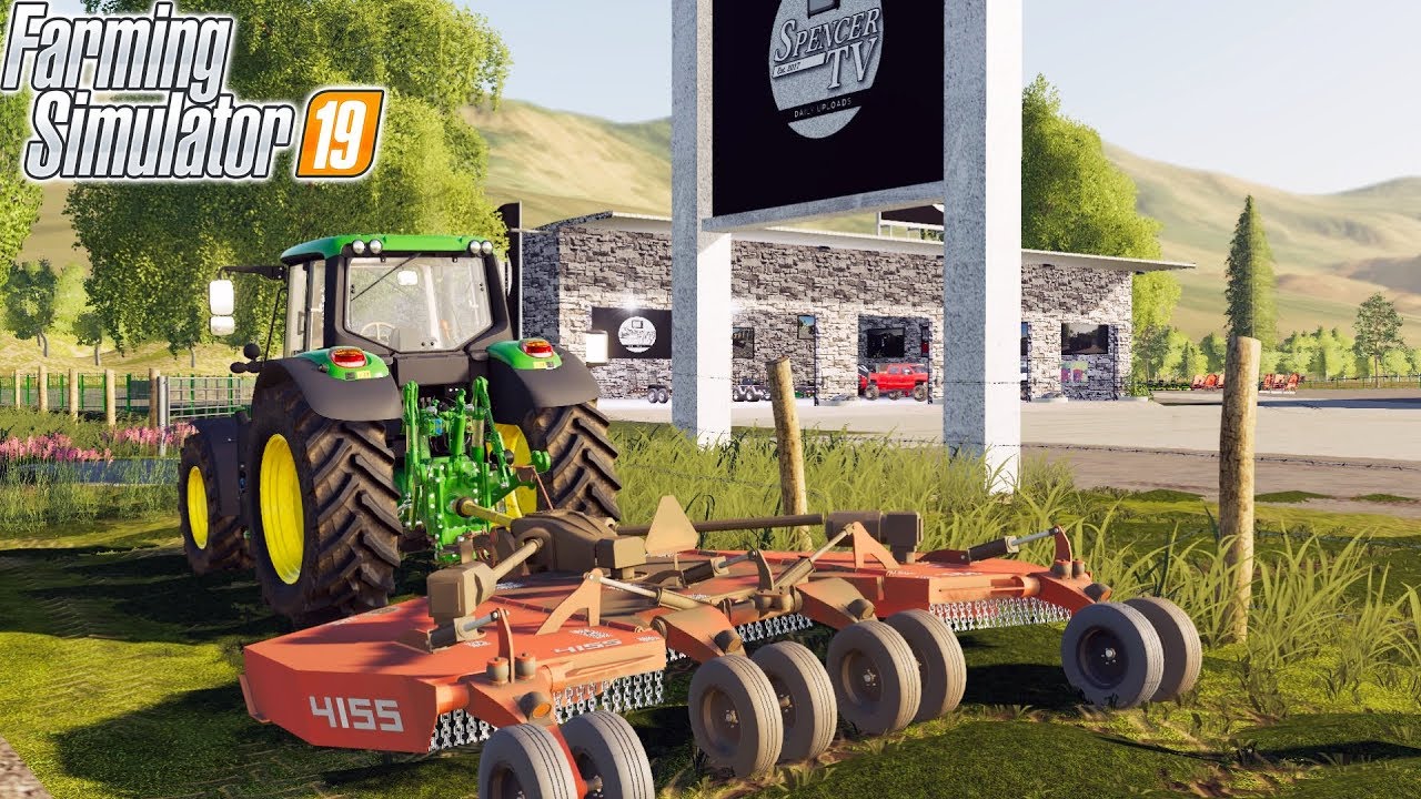 HIGHWAY MOWING JOB | RHINO 4155 | MOWING MONDAY | FS19 - YouTube