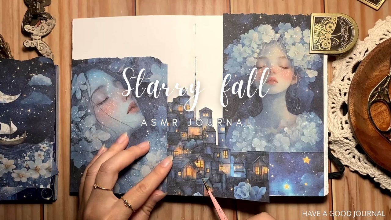 ASMR Journal | Starry fall | Have a good journal - YouTube