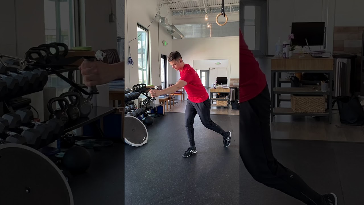 Split Stance Contralateral Row - YouTube